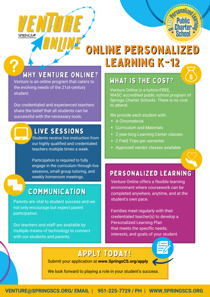 Venture Online (K-12) - Springs Charter Schools