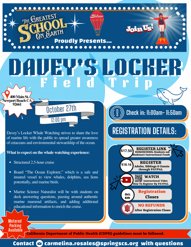 Davey’s Locker Whale Watching & Sportfishing - Springs Charter Schools