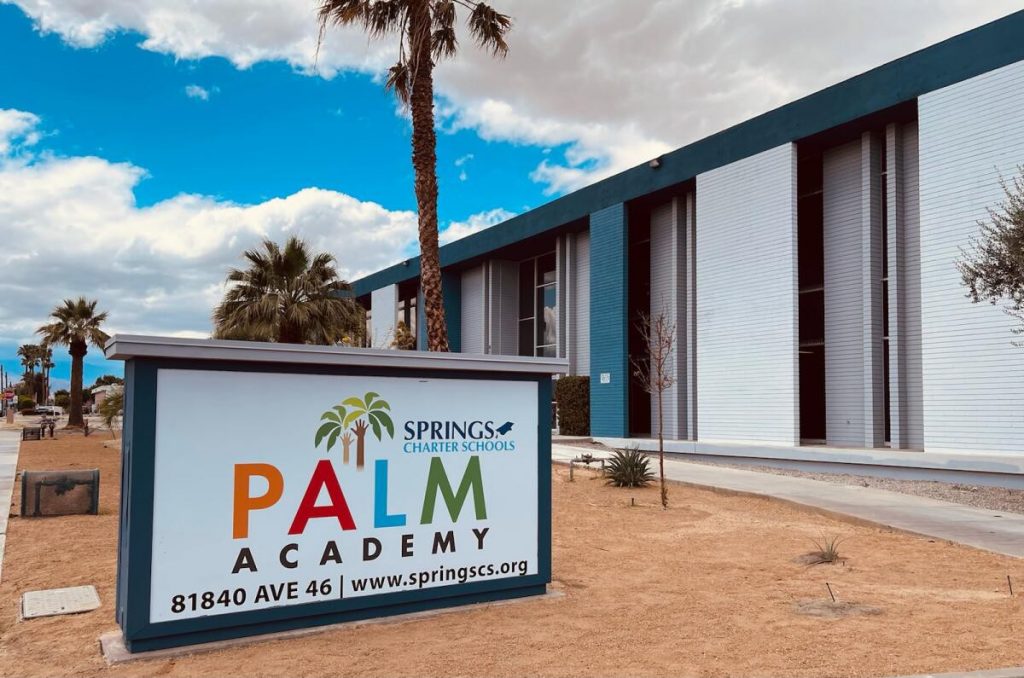 Palm Academy with new paint - Springs Charter Schools