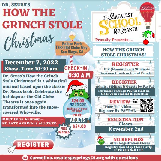 Dr. Seuss How The Grinch Stole Christmas - Springs Charter Schools